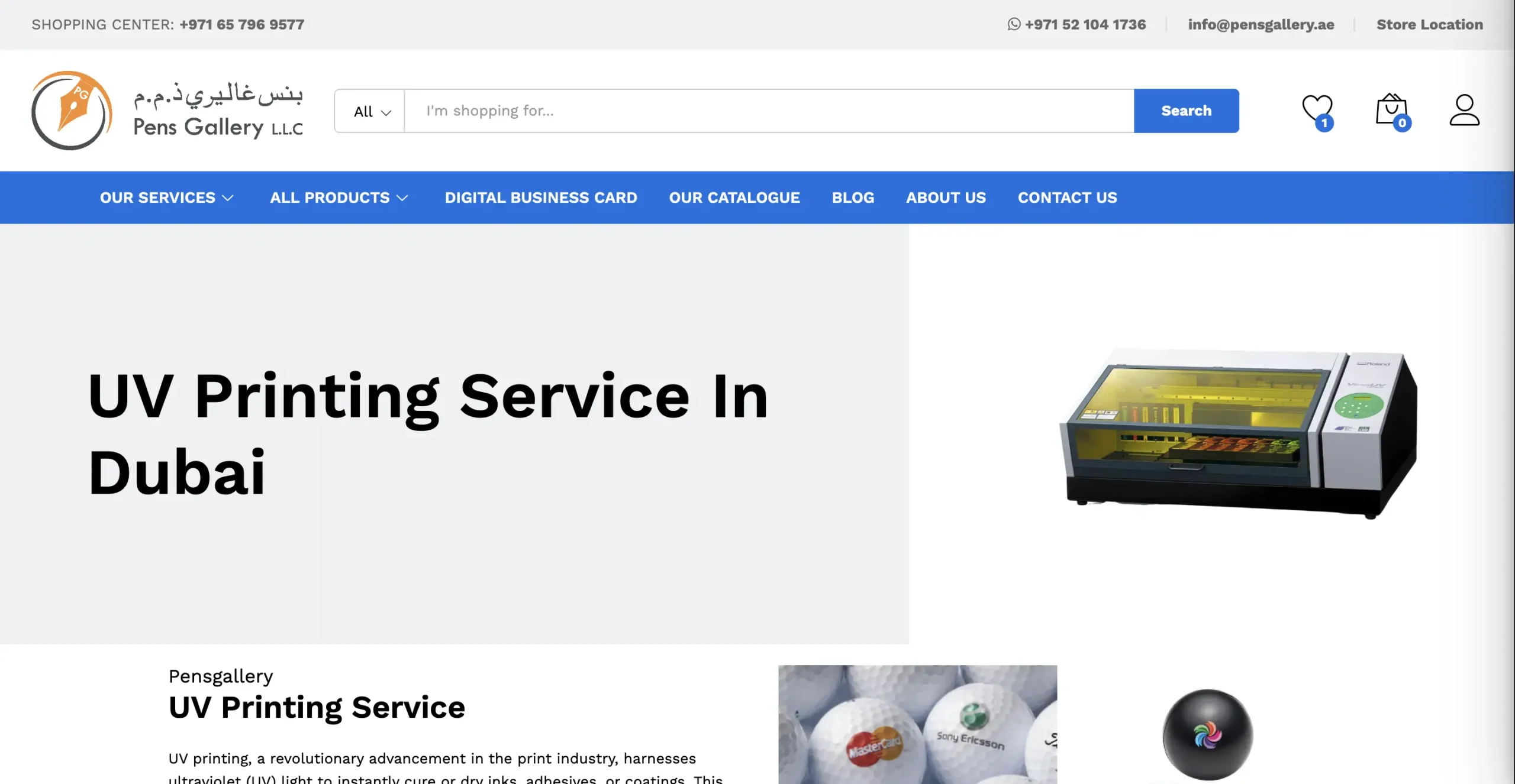 UV Printing Service In Dubai - Pens Gallery L.L.C